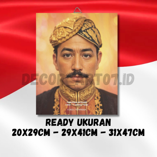 Jual PANGERAN ANTASARI - FOTO PAHLAWAN NASIONAL VERSI AI BINGKAI KAYU ...