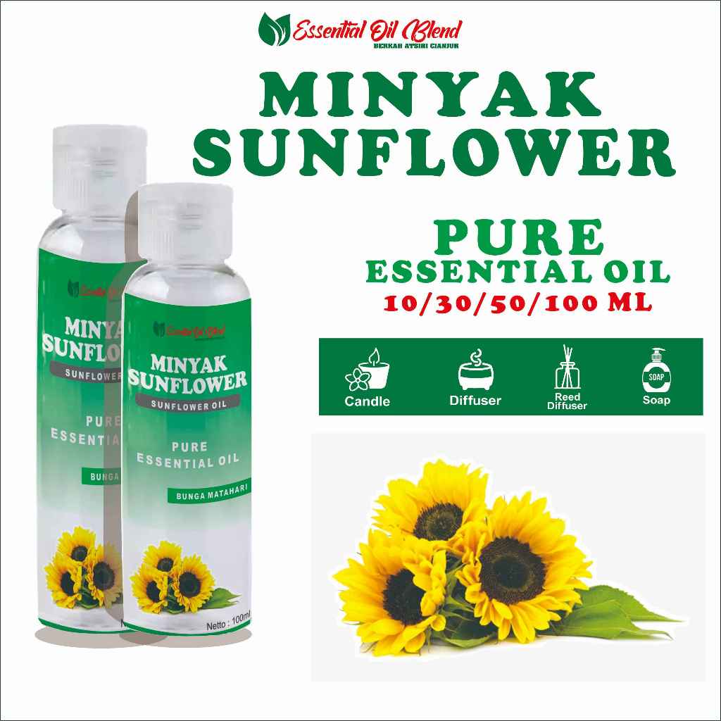 Jual Sunflower Oil, Minyak atsiri dari hasil penyulingan 10/30/50/100ml ...