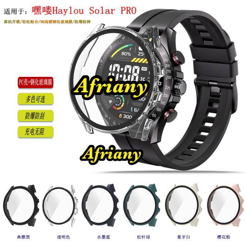 Jual Case Pelindung Layar Tempered Glass 2 IN 1 Smartwatch Haylou Solar ...