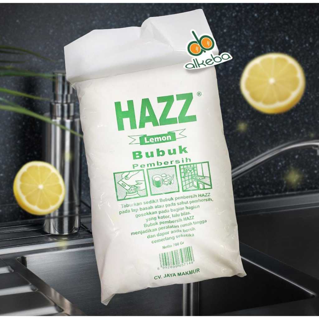 Jual Hazz Lemon Bubuk Pembersih Peralatan Dapur 700 gram | Shopee Indonesia