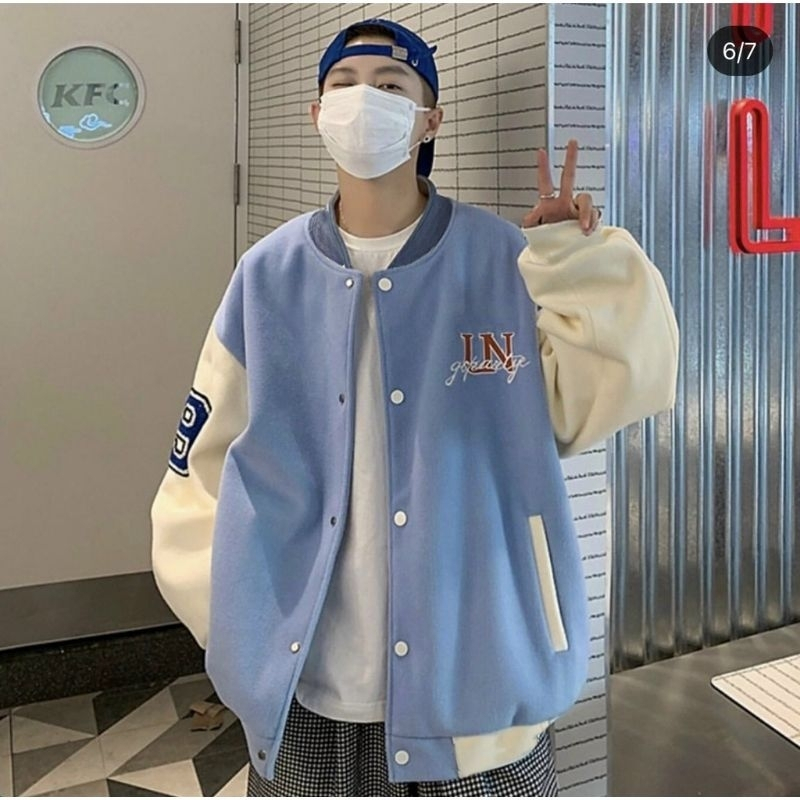 Jual Jaket Baseball Big Size ( S - 6XL ) INISIAL IN 6 /9 ( BISA CUSTOM ...