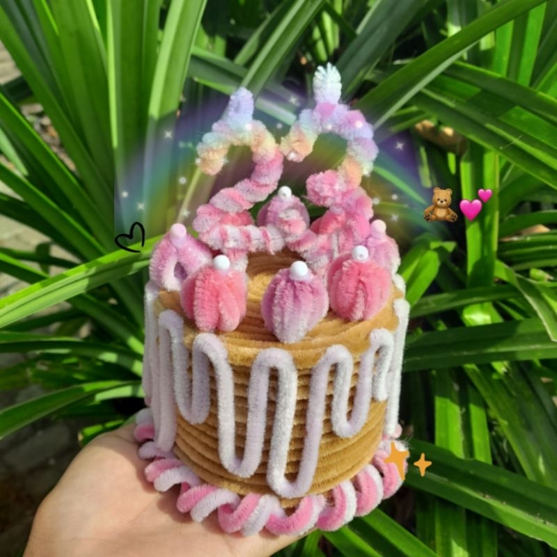 Jual (Custom - Kak Ara) Tart Cake Pipe Cleaner | Shopee Indonesia