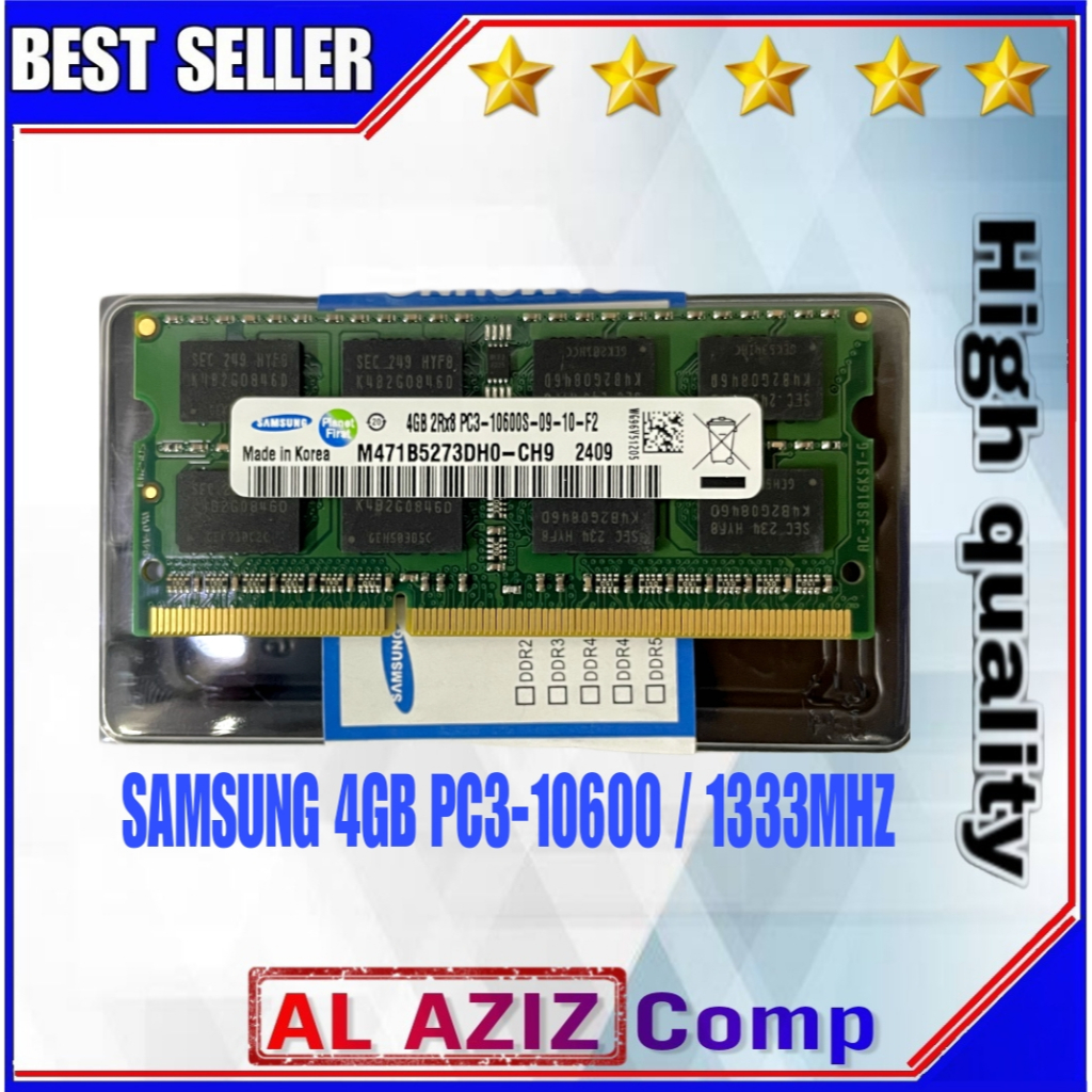 Jual RAM LAPTOP SAMSUNG 4 GB DDR3 PC3-10600 / 1333MHz SODIMM 1,5v | Shopee Indonesia
