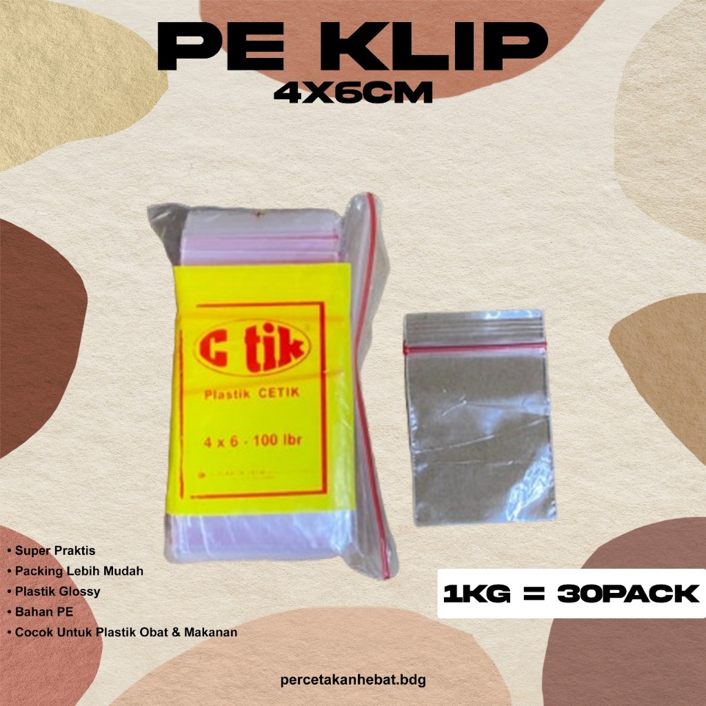 Jual Plastik Klip 4x6 bening isi 100pcs plastik zip/plastik zipper ...