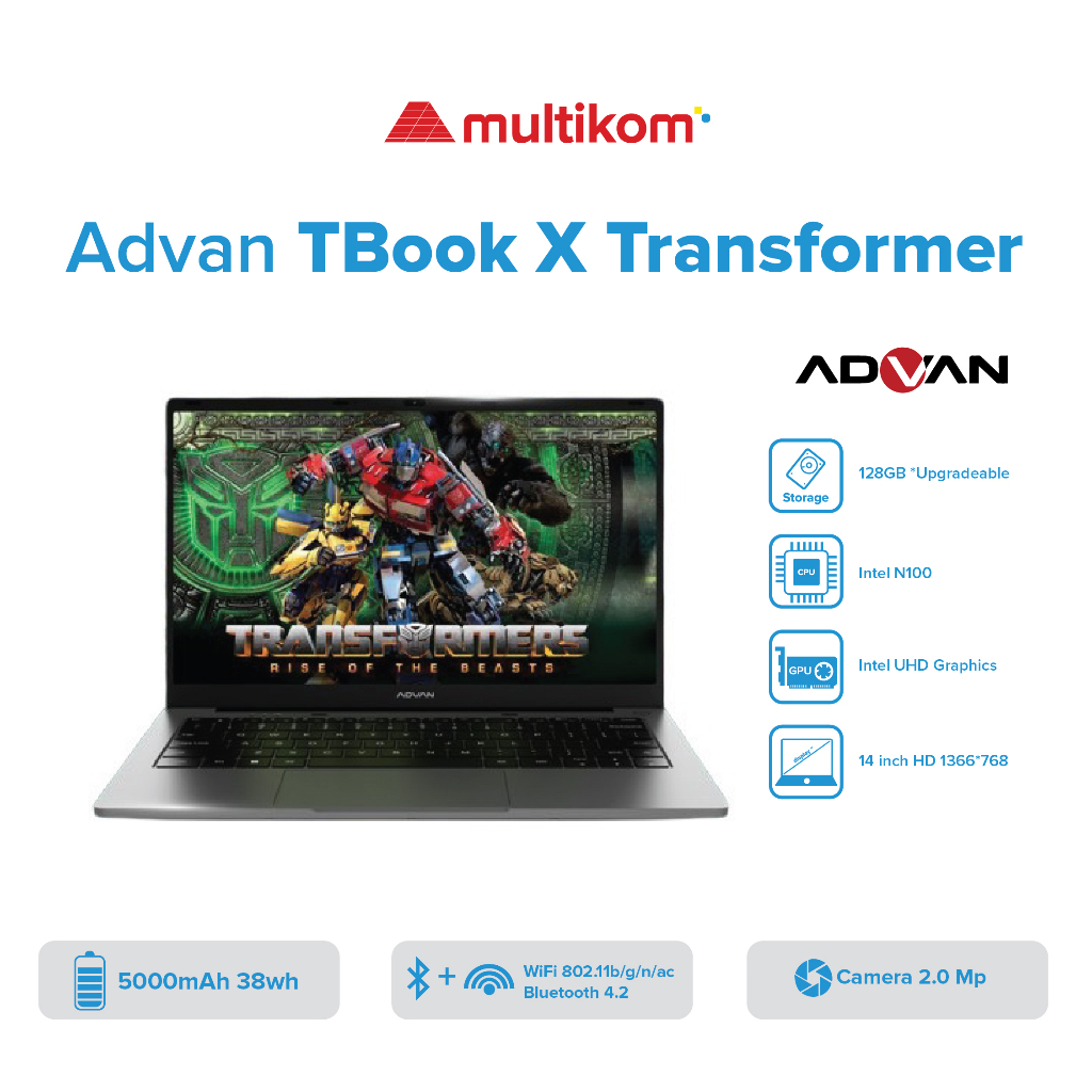 Jual Advan TBook X Transformer Intel N100 4GB 128GB 14" HD WIN11 ...