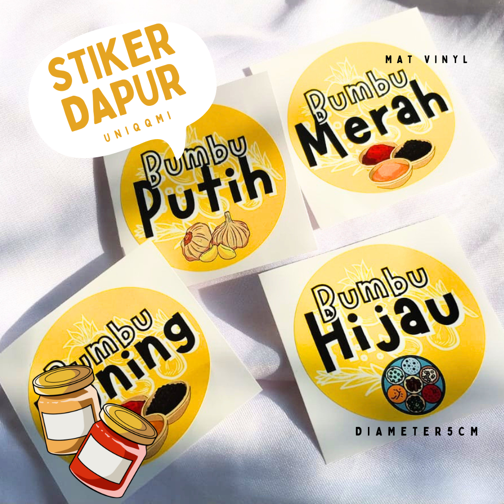 Jual STIKER BUMBU/STIKER DAPUR/ STIKER CUSTOM/BUMBU/STIKER GARAM ...