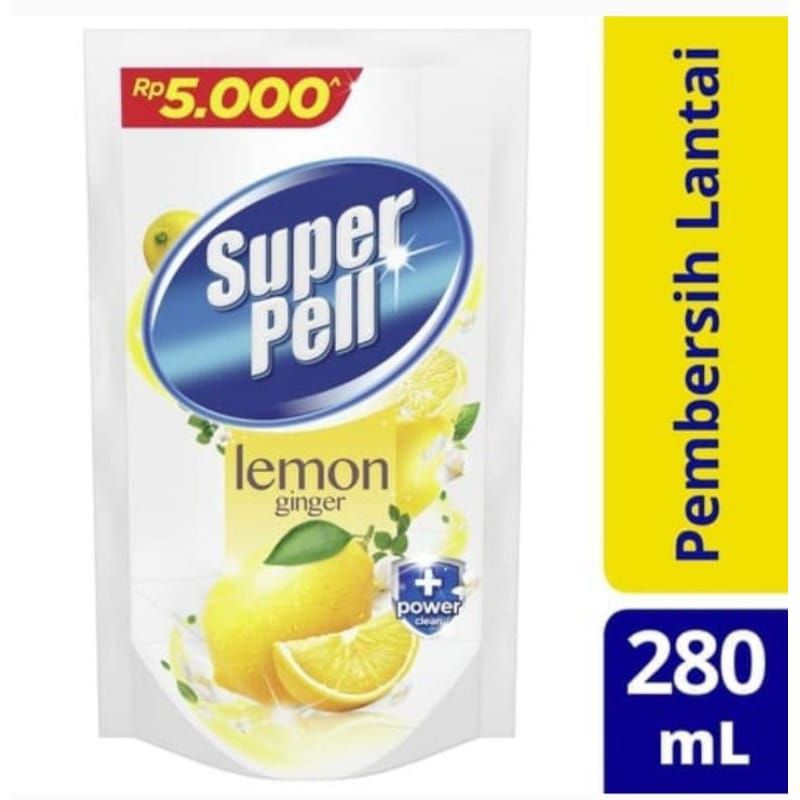 Jual Super Pell Lemon Fresh Pembersih Lantai 280ml | Shopee Indonesia