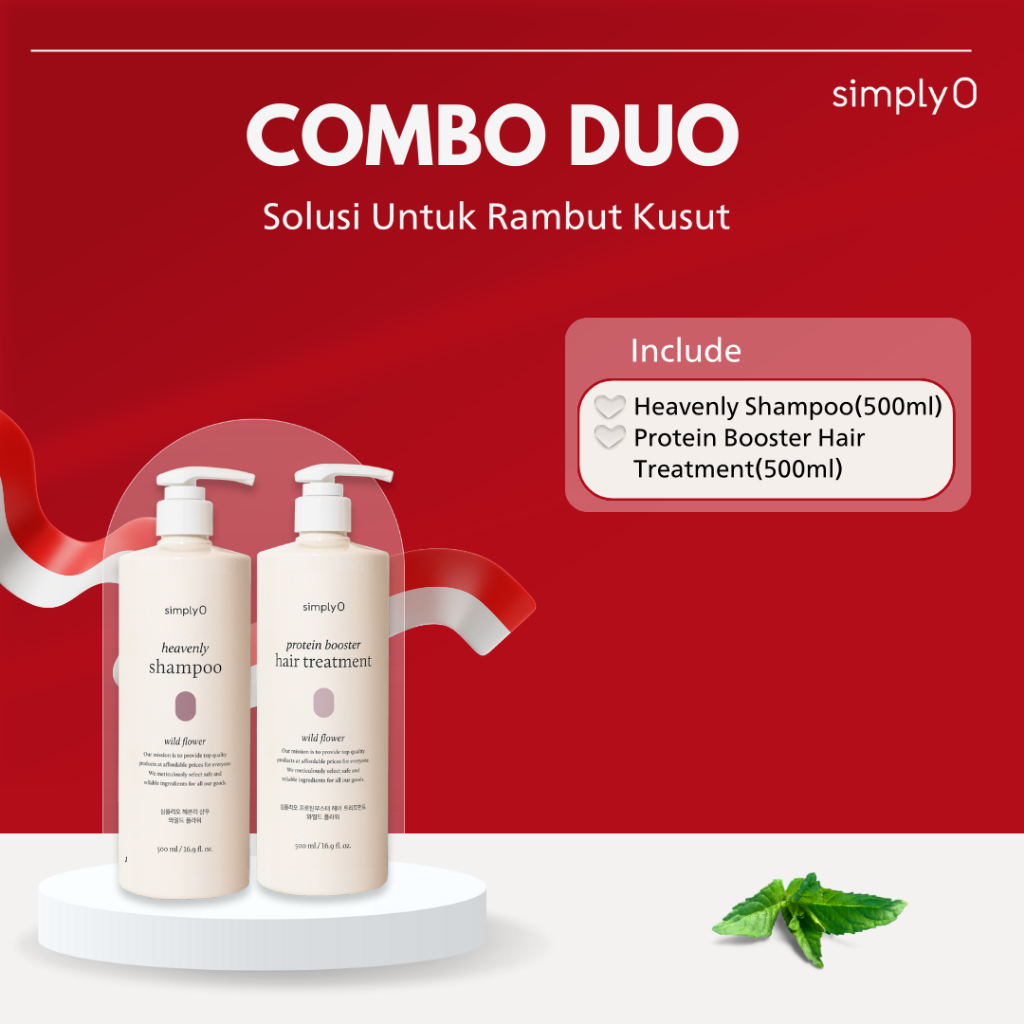 Jual SimplyO Heavenly shampoo 500ml + Protein treatment 500ml (Wild ...