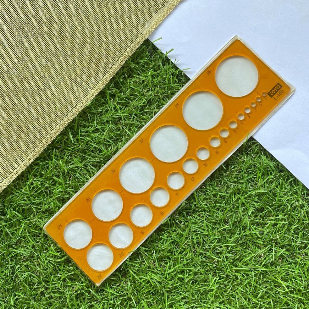 Jual Penggaris Pola Merk Toyo Bahan Plastik Warna Random Bulat ...