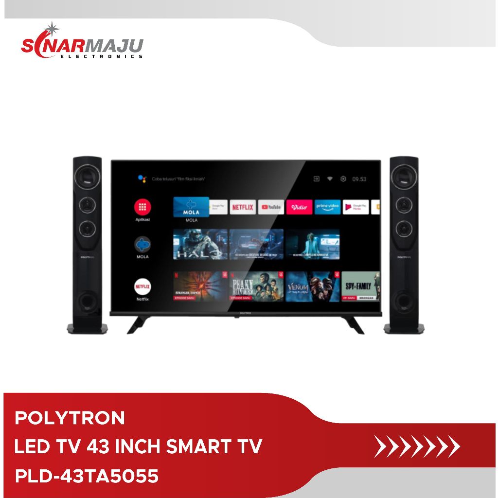 Jual LED 43 INCH ANDROID TV POLYTRON PLD-43TA5055 | Shopee Indonesia