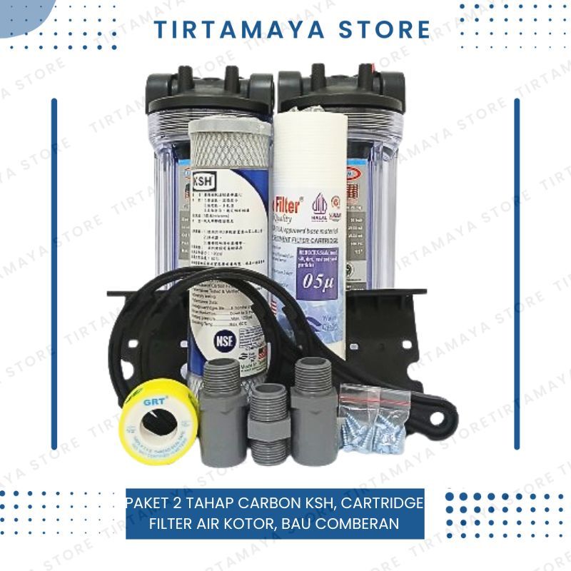 Jual Paket 2 Tahap Saringan Air PDAM Filter Air Carbon KSH Nano ...