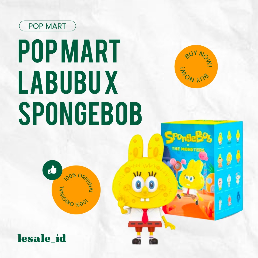Jual POP MART The Monster Labubu x SpongeBob Figurine - Limited Edition ...