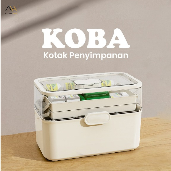 Jual AFH KOBA - Kotak Penyimpanan Obat P3k Sekat 3 Tingkat / Storage ...