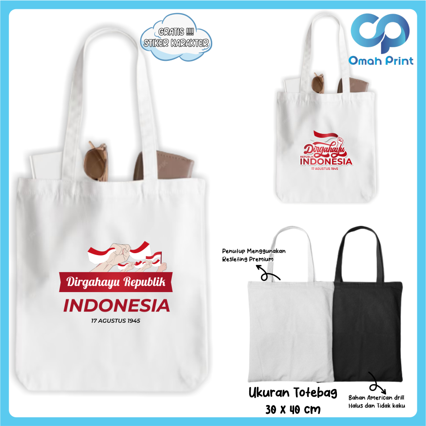 Jual Totebag Tote Bag Goodiebag Goodie Bag Tas Souvenir Merdeka 17 ...