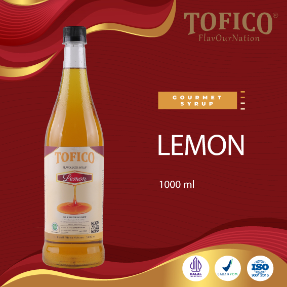 Jual Syrup Lemon Tofico / Sirup Rasa Lemon Premium 1 Liter / Tofico ...