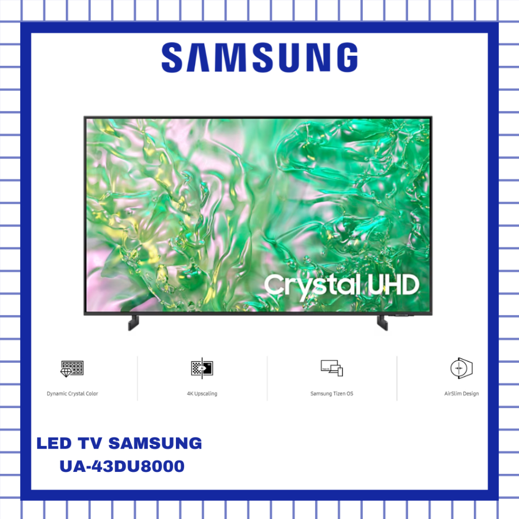 Jual LED TV SAMSUNG 43 INCH UA-43DU8000 SAMRT TV 4K UHD | Shopee Indonesia
