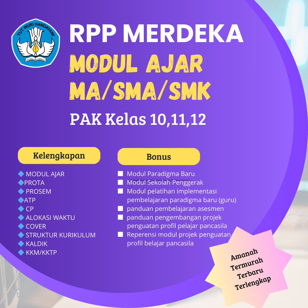 Jual RPP Merdeka PAK Kelas 10,11,12 MA/SMA/SMK Kurikulum Merdeka ...