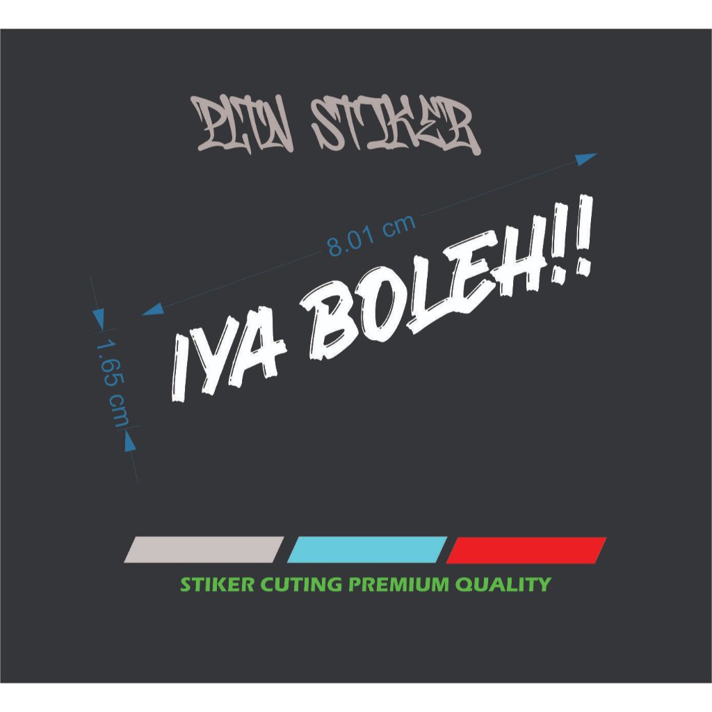 Jual STIKER CUTING sticker cuting iya boleh | Shopee Indonesia