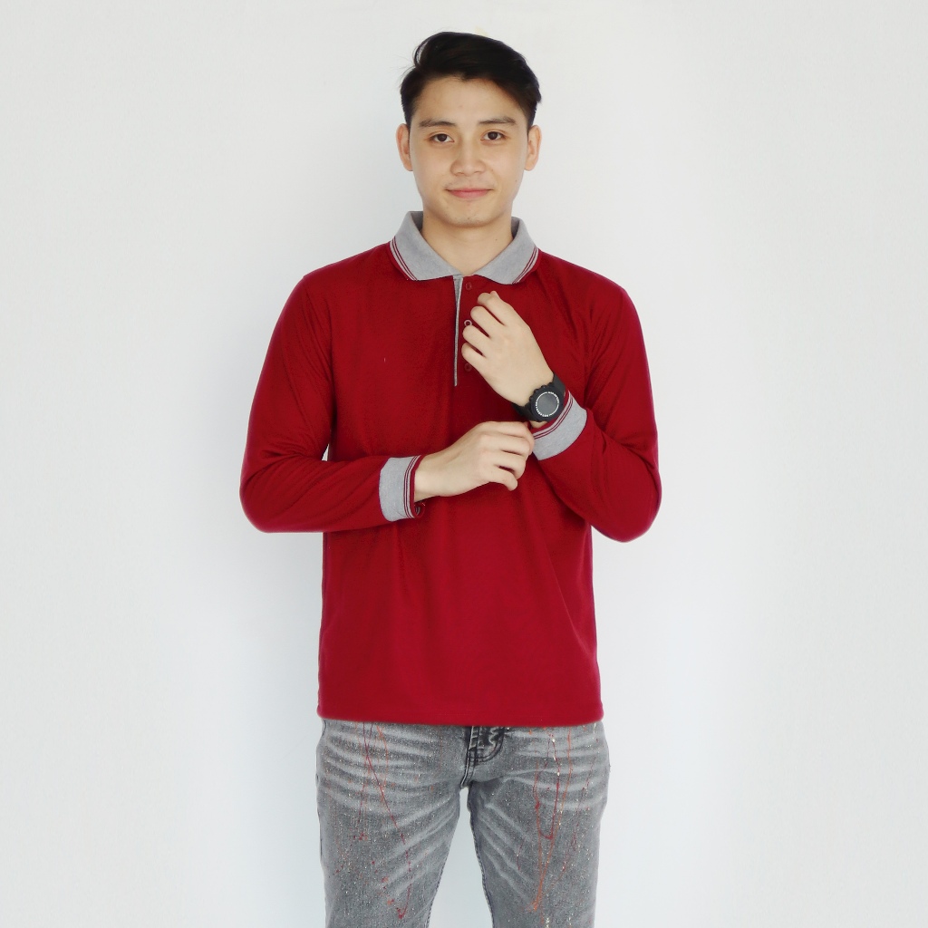 Jual Noveli wear - Kaos Polo Shirt Pria Polos Lengan Panjang / Kaos ... Jual Noveli wear - Kaos Polo Shirt Pria Polos Lengan Panjang / Kaos ...