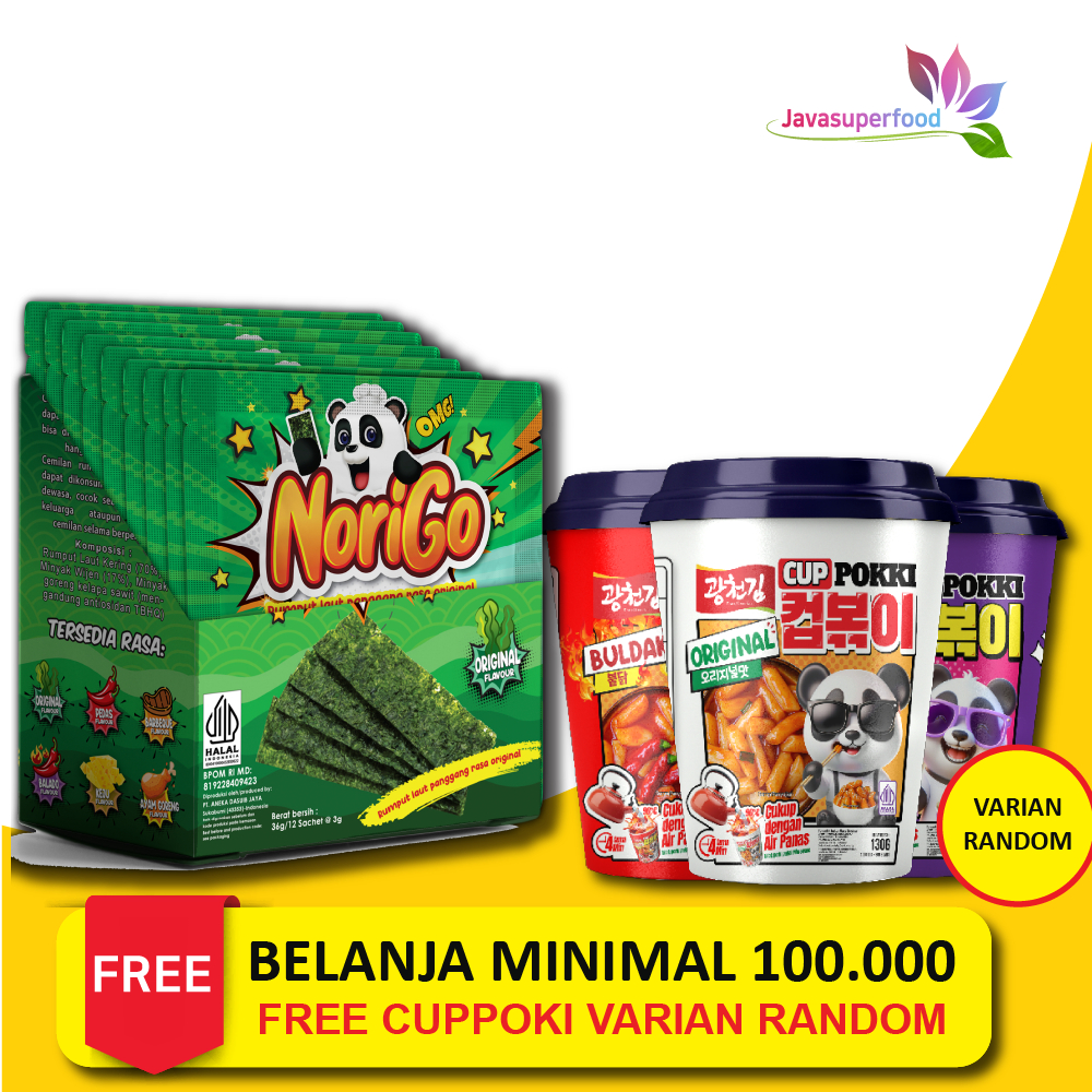 Jual [Halal] Norigo Cemilan (1 BOX ISI 12 PCS) / Nori Sachet Seaweed ...