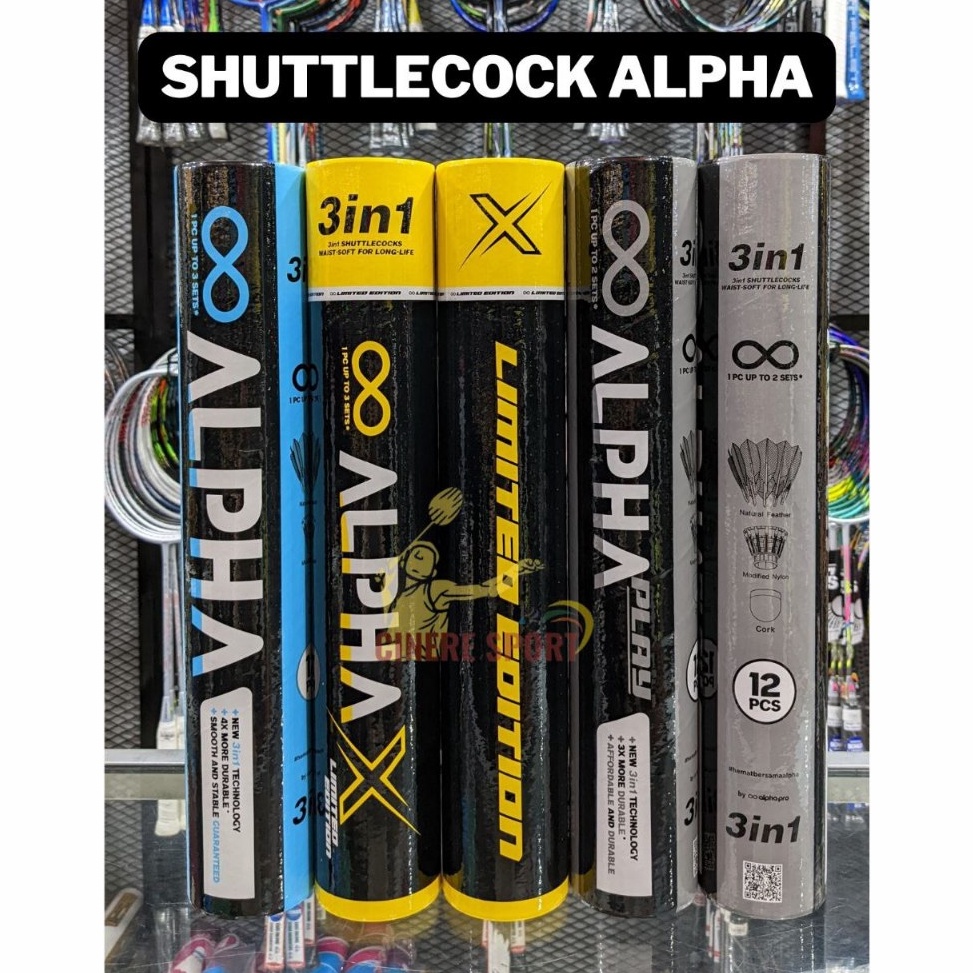 Jual KODE T77C Shuttlecock cock Badminton 3 IN 1 ALPHA BLACK 75 76 ECO ...
