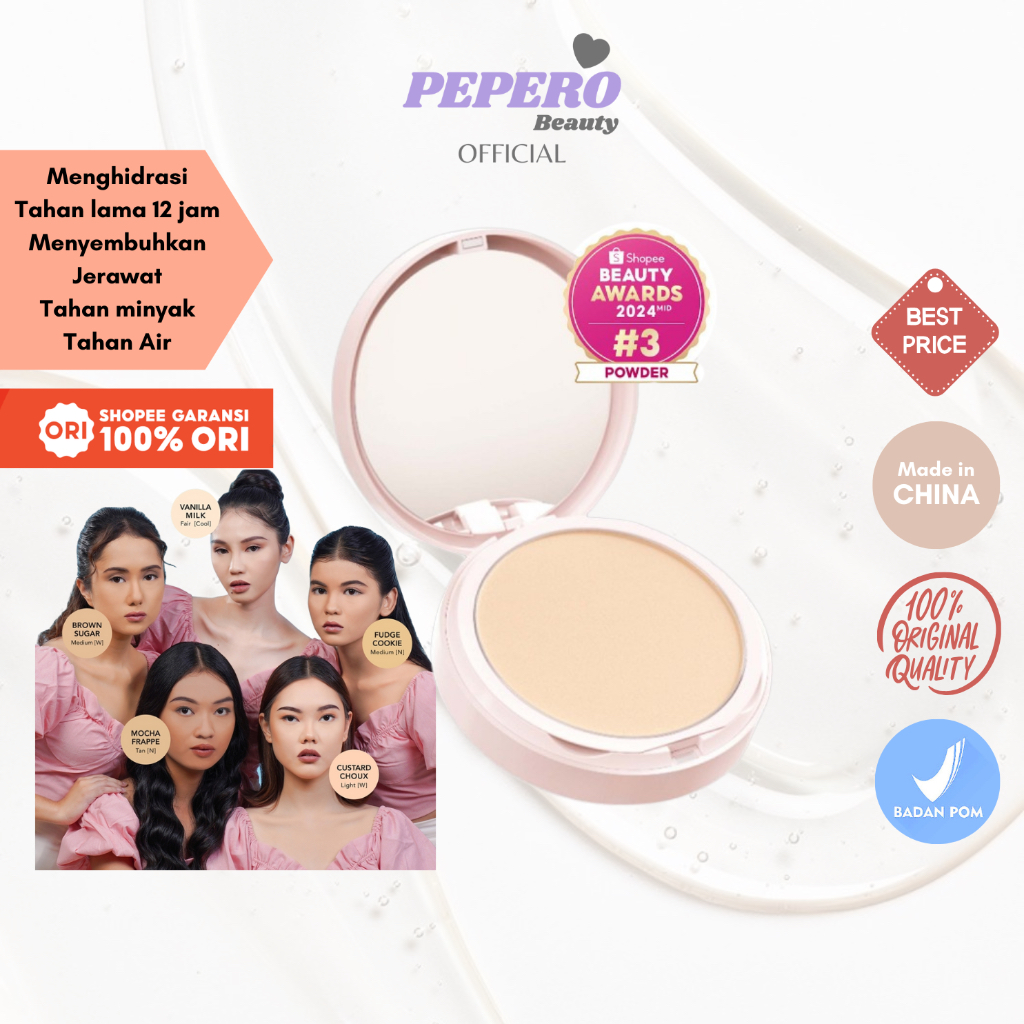 Jual SEA MAKEUP Acne Cover & Smooth Two Way Cake Pressed Powder and ...