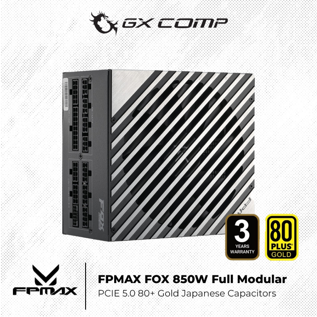 Jual FPMAX FOX PSU 850W 80 PLUS Gold Full Modular PCIE 5.0 | Power ...