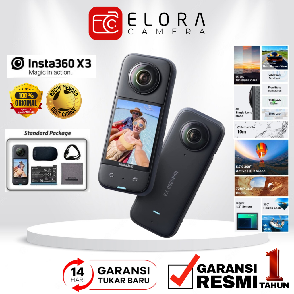 Jual Insta360 ONE X3 Action Camera Insta / 360 ONE X3 Garansi Resmi ...