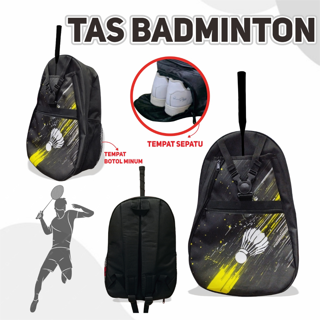 Jual Tas ransel sport printing tas raket badminton bulutangkis tas ...