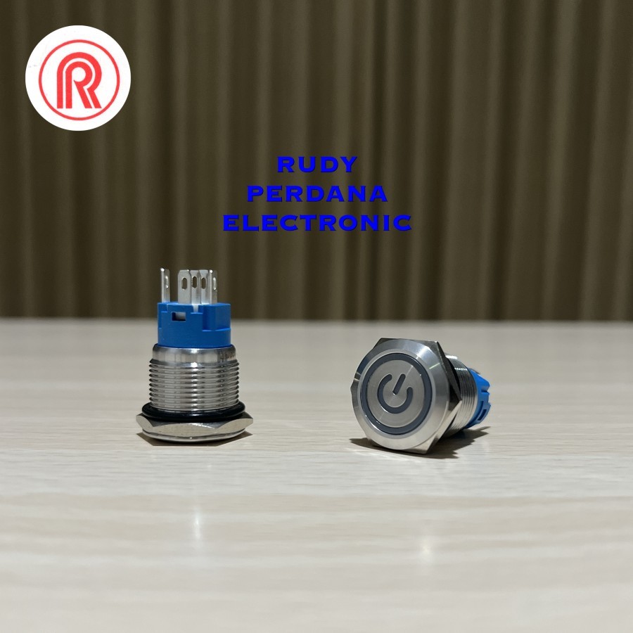 Jual SWITCH PUSH BUTTON SAKLAR ON OFF SELF LOCKING LOCKED LOCK KUNCI 5P ...