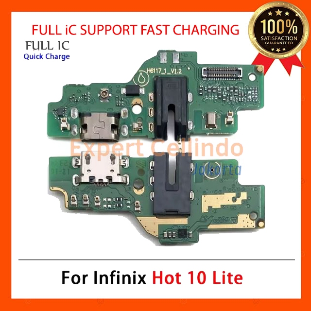 Jual Infinix Hot 10 Lite Original With IC Flexible Konektor Charger Cas Tc Flexible Mic Papan ...