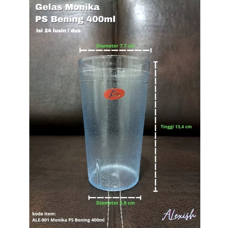 Jual 6 pcs gelas plastik mikca alexis 400ml | Shopee Indonesia