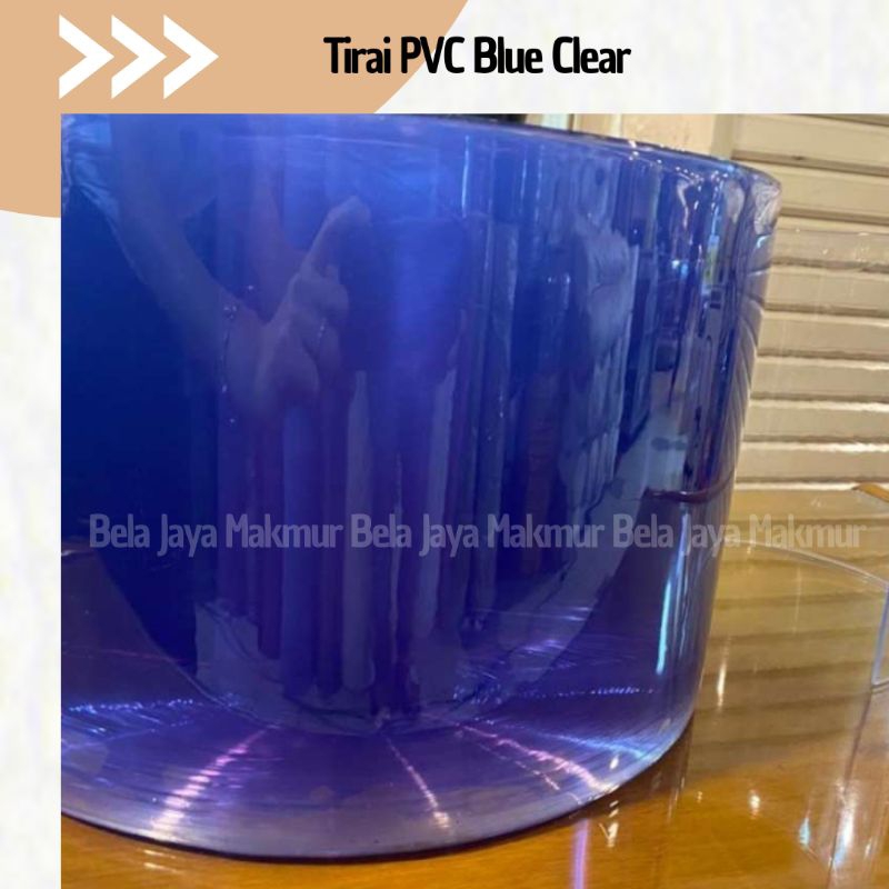 Jual Tirai PVC Curtain Blue Clear 1Roll(50meter) BISA REQUEST UKURAN ...