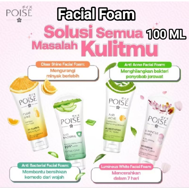 Jual POISE FACIAL FOAM 100 GR /PENCUCI MUKA | Shopee Indonesia