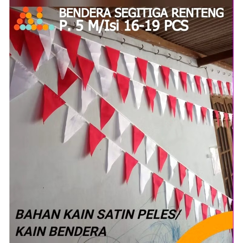 Jual Bendera Hias Festival Kain Segitiga Merah Putih Warna Warni Bunting Flag Karnaval | Shopee ...