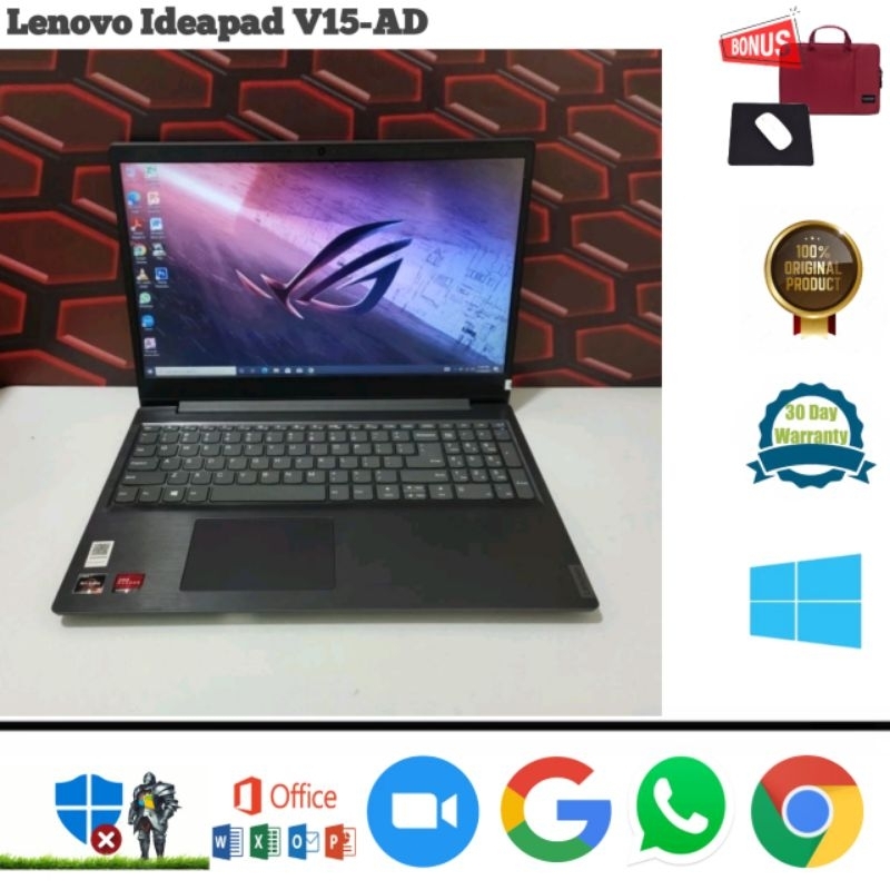 Jual Laptop Lenovo Ideapad V15-AD Amd Ryzen 3 VGA Amd Radeon Graphis Ram 8GB SSD 256GB Windows ...