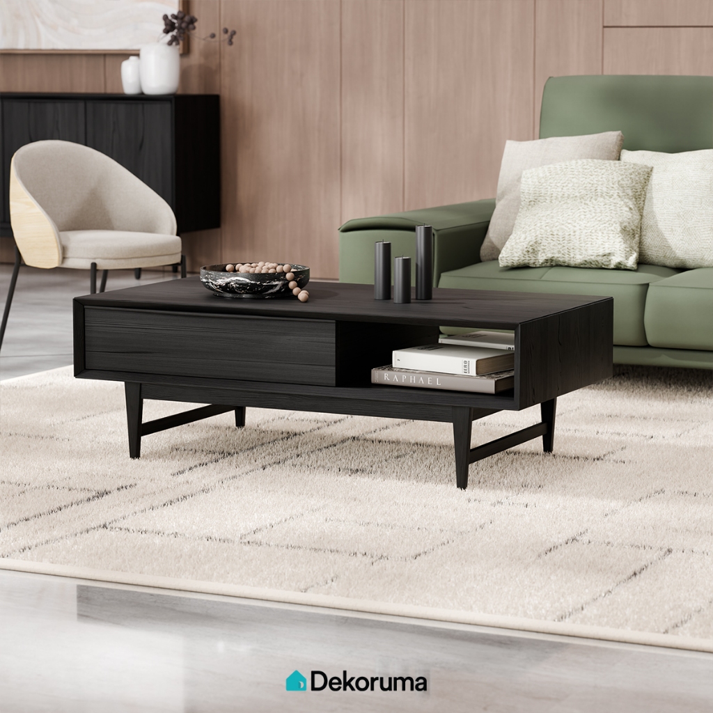 Jual Dekoruma Tenzo NOIR Meja Tamu / Meja Sofa / Coffee Table | Shopee ...
