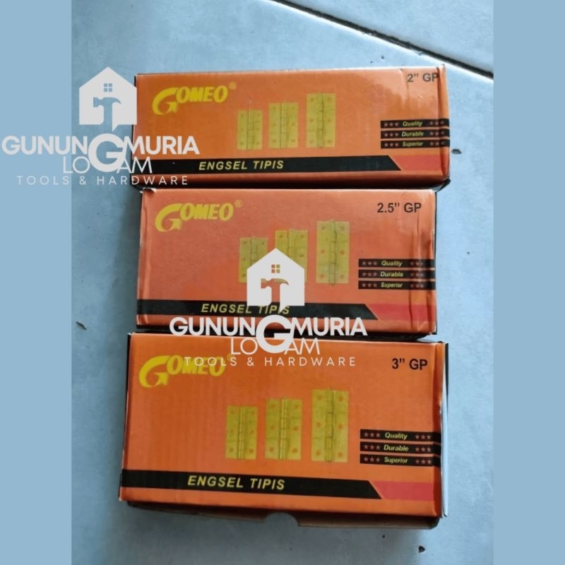 Jual ENGSEL TIPIS GP // Engsel Jendela MERK GOMEO SIZE 2 inch / 2.5 ...