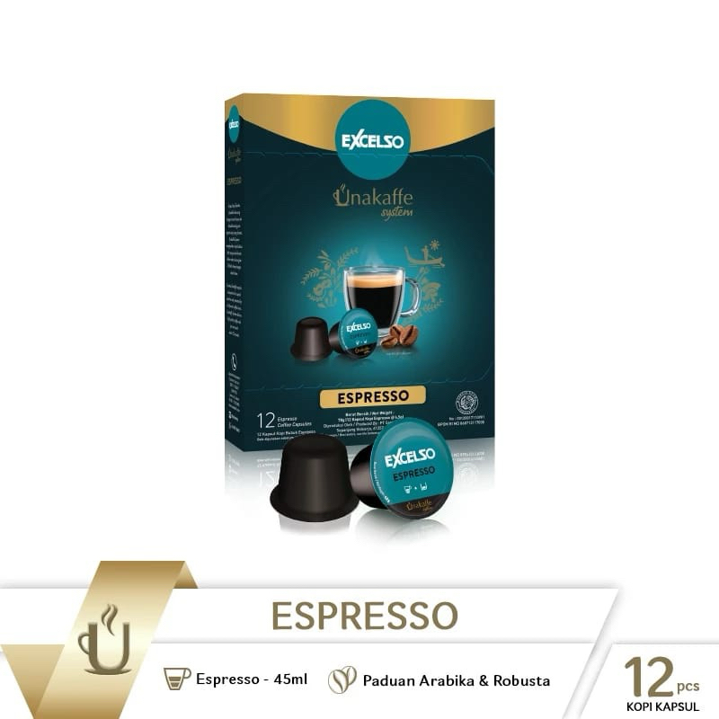 Jual Unakaffe System Coffee Capsule - Kopi Kapsul Excelso Unakaffe Espresso Box | Shopee Indonesia