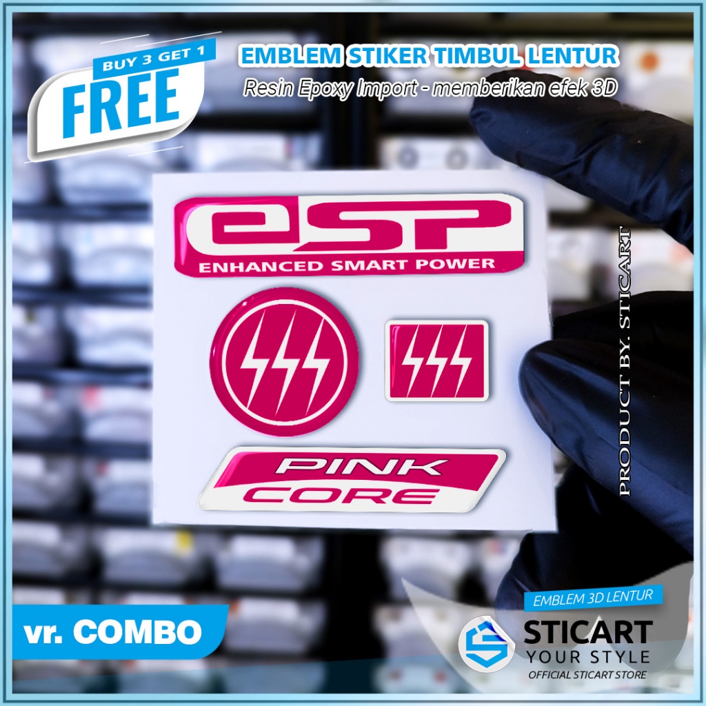 Jual EMBLEM SSS PINK TIMBUL STIKER MOTOR COMBO 3D EMBLEM TIMBUL LENTUR ...