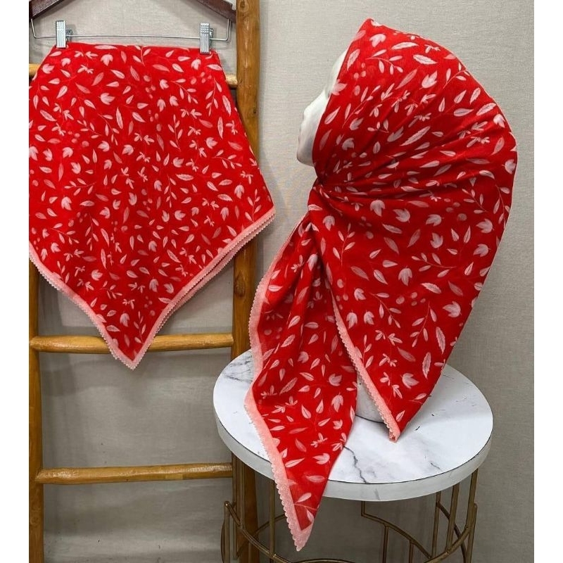 Jual HIJAB SEGI EMPAT MERAH PUTIH BY AZZURA SCARF ORI | Shopee Indonesia