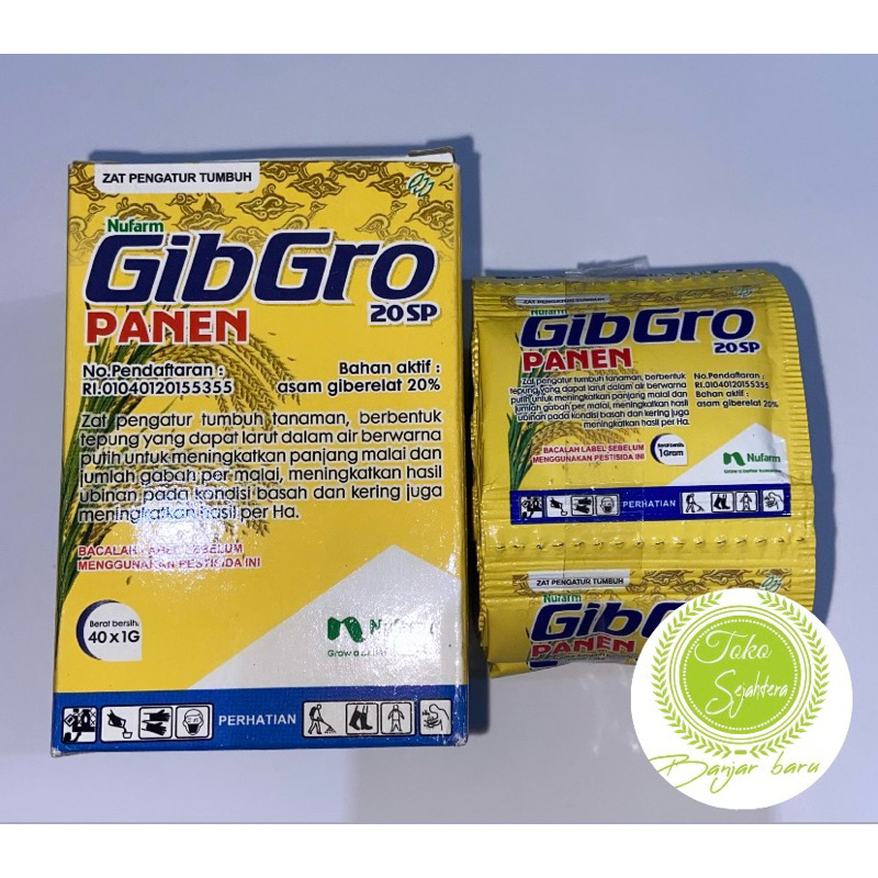 Jual GibGro Panen 20 SP 1 G ZPT Padi 1 gram 1g 1 sachet Meningkatkan ...