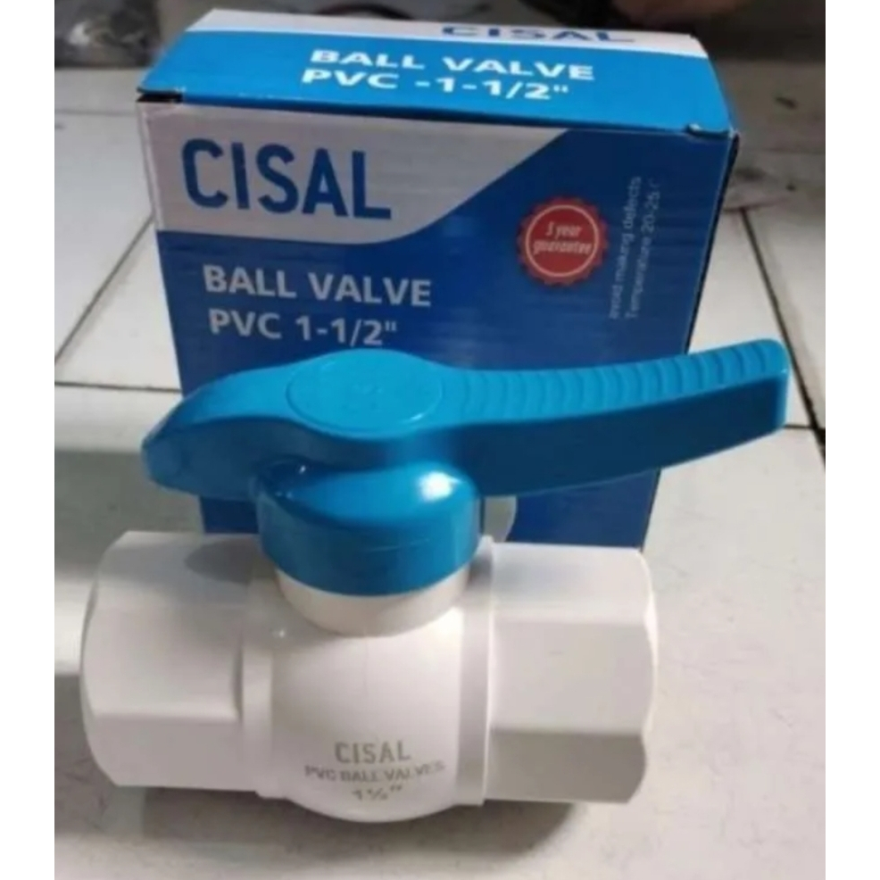 Jual Ball Valve Stop Kran 1 inch PVC Cisal BVOG Stop Kran Heavy Duty ...