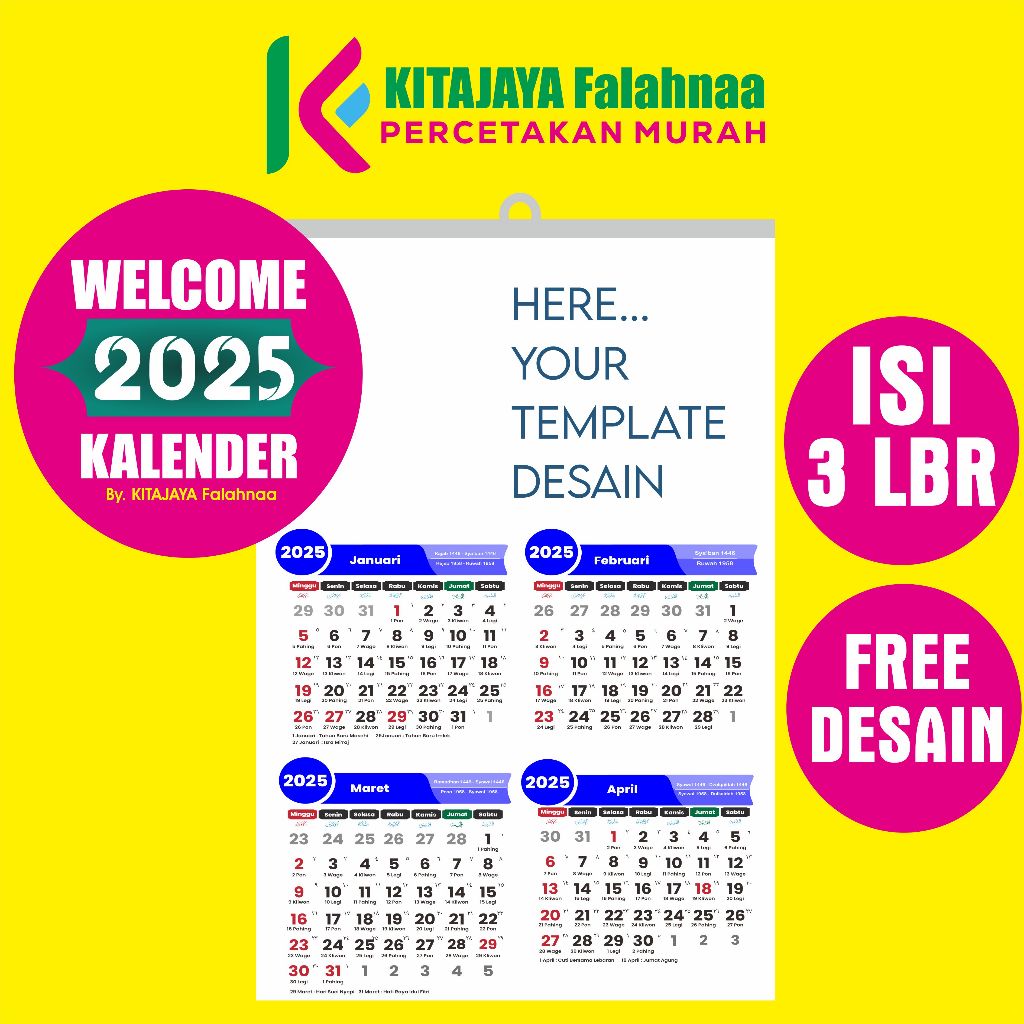 Jual KALENDER 2025 CUSTOM 3 LEMBARAN | Shopee Indonesia