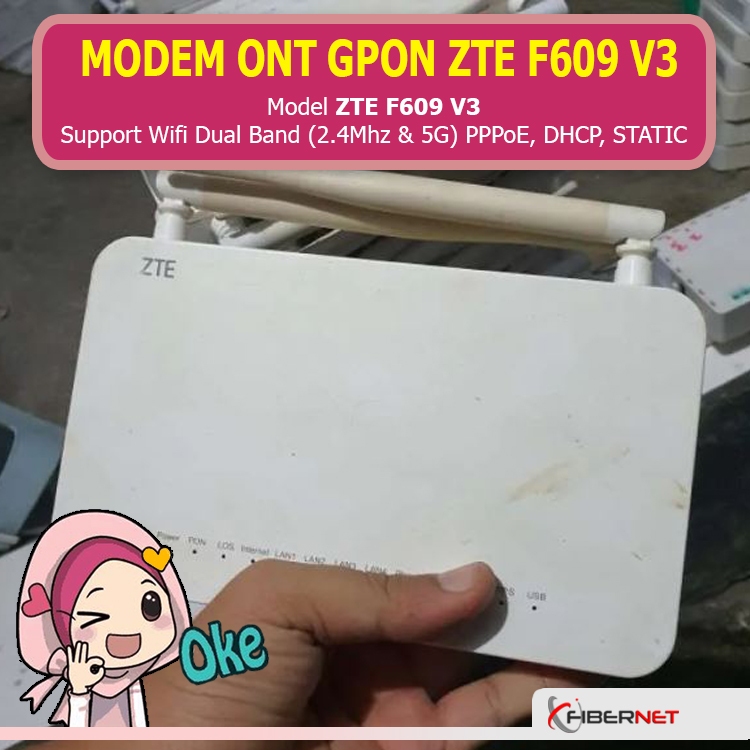 Jual Modem / Router ONT GPON ZTE F609 V3 Port Biru | Shopee Indonesia