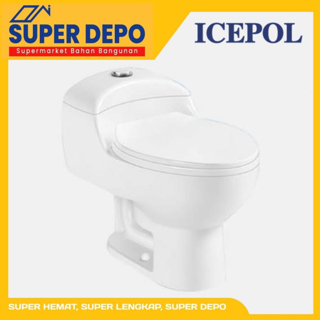 Jual CLOSET / KLOSET DUDUK ICEPOL - MONO IC 8025+S.KRN+FLEX WHITE 30 CM | Shopee Indonesia