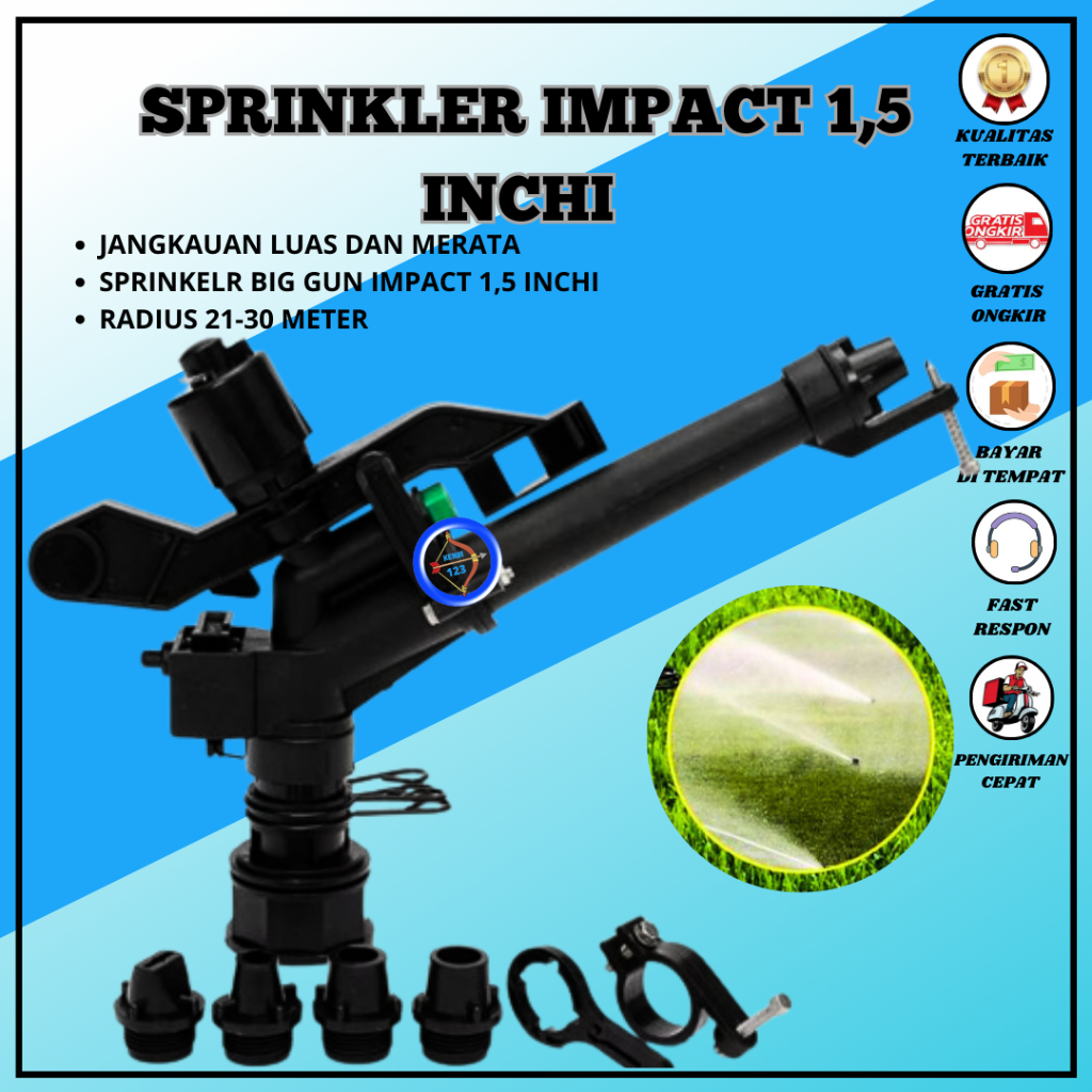 Jual SPRINKLER PERTANIAN SPRINKLER BIG GUN IMPACT RAIN 1,5 INCHI ALAT ...