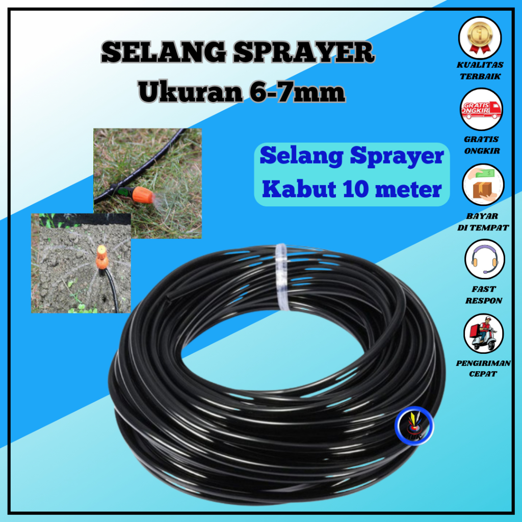 Jual Selang Sprayer Ukuran 6 mm Selang Sprayer Harga Per 10 meter IBK ...