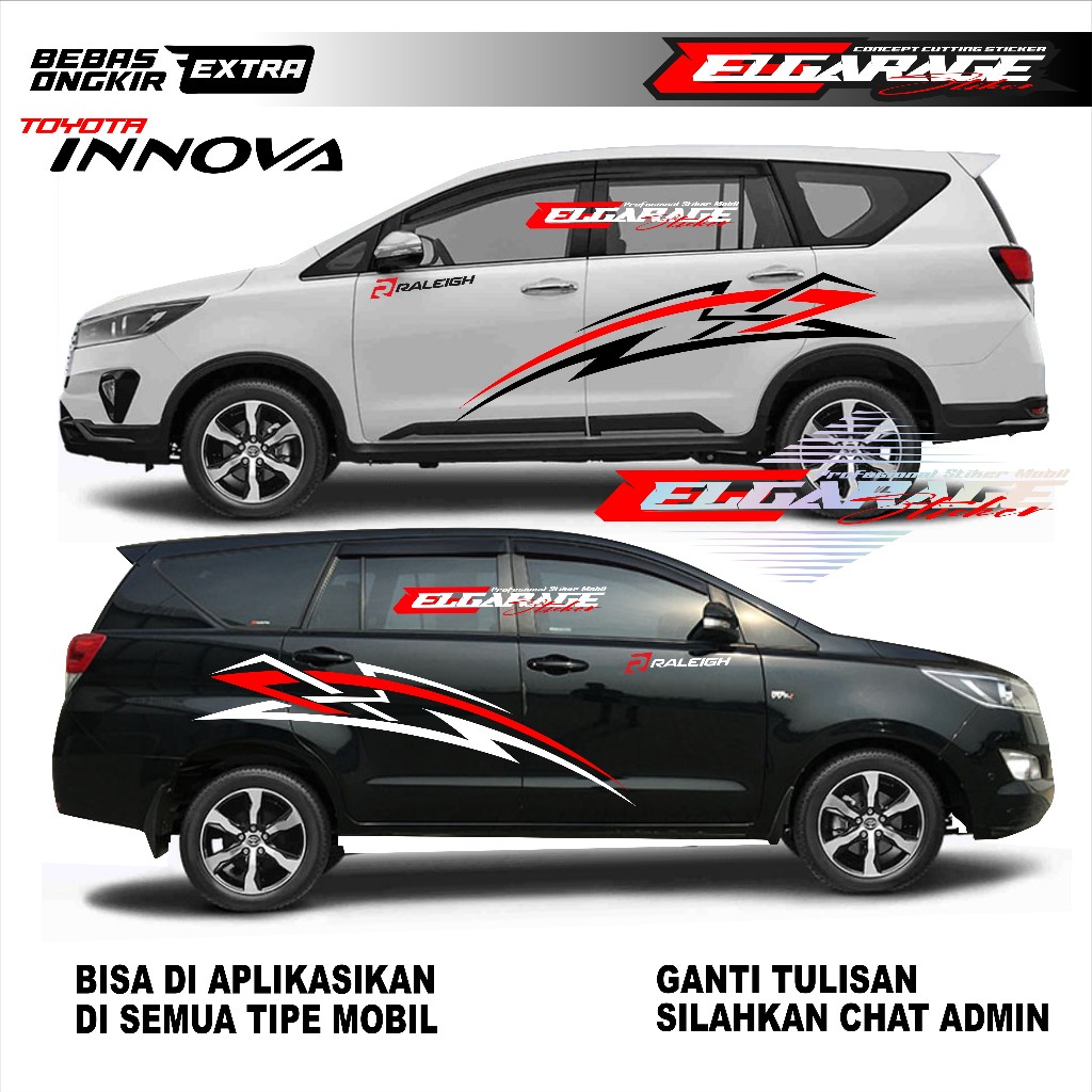 Jual Stiker mobil toyota innova sticker list body samping mobil innova ...