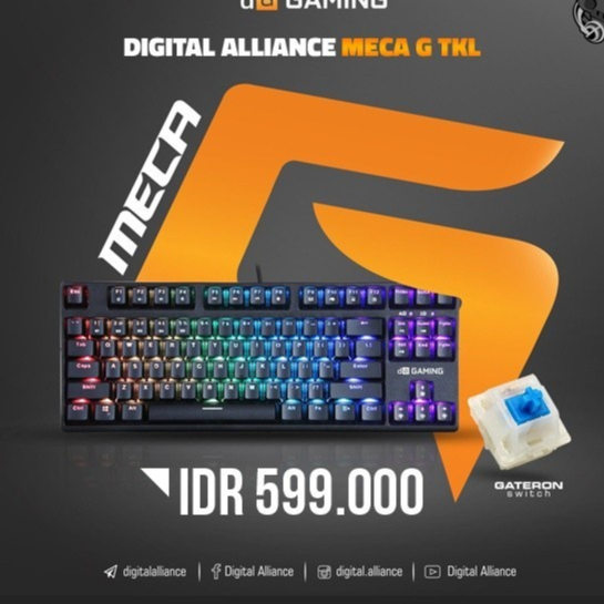 Jual Digital Alliance DA Meca G TKL RGB Gateron Mechanical Gaming ...